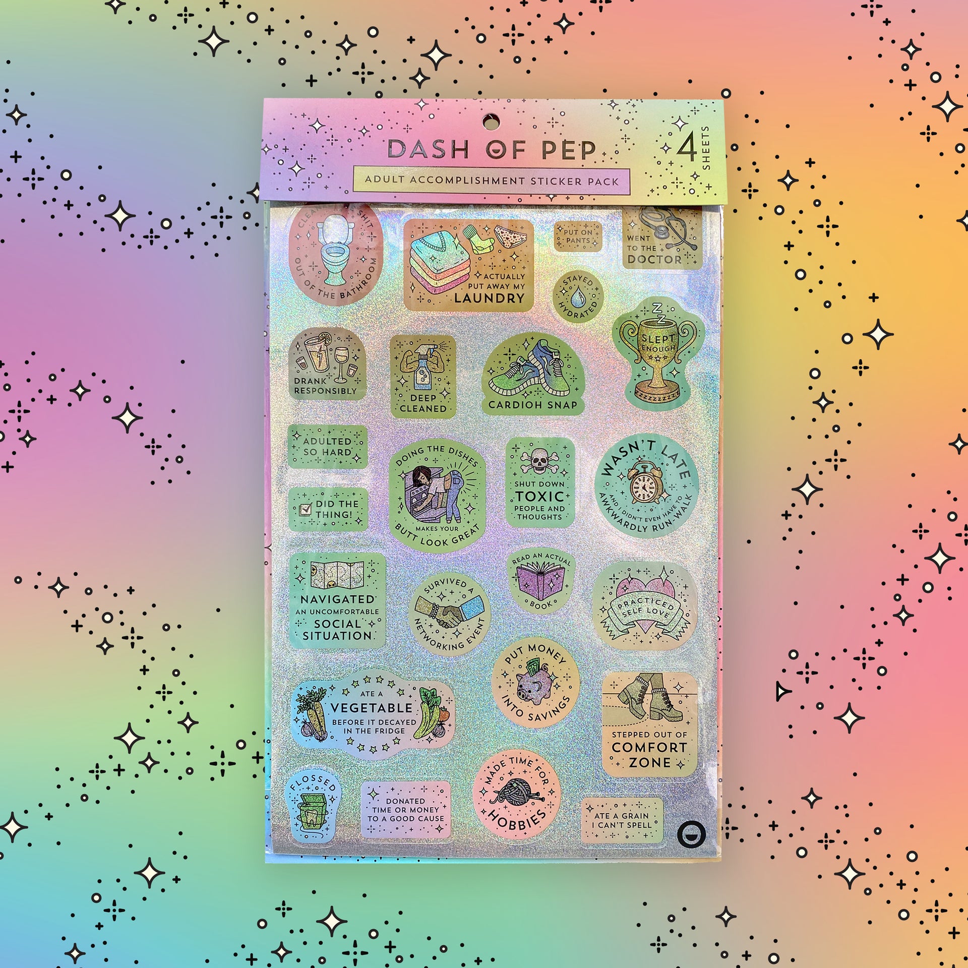 Adult Accomplishment Stickers – DASH OF PEP