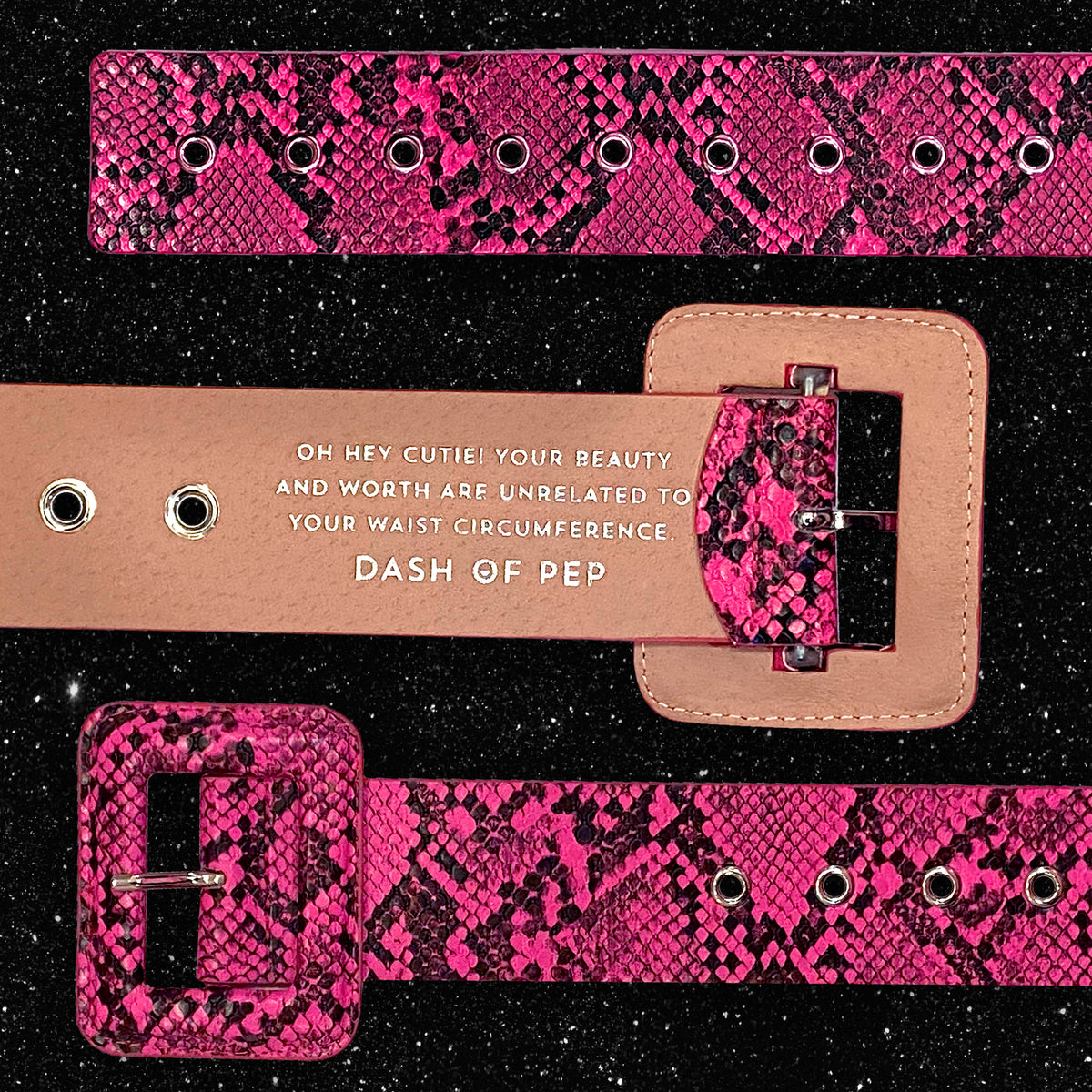 Body Positive Colorful Snakeskin Belt – DASH OF PEP